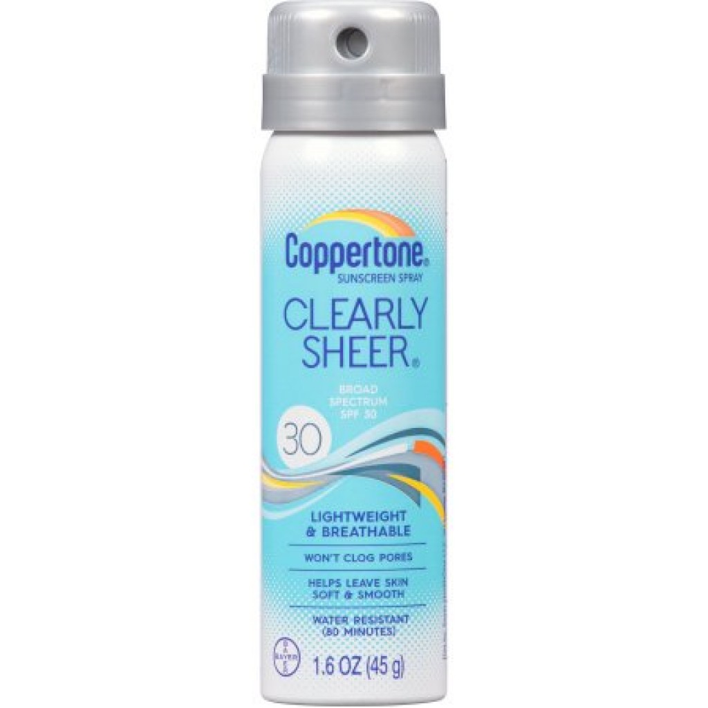 Coppertone Clearly Sheer Sunscreen Spray, SPF 30 | Skin Care ...