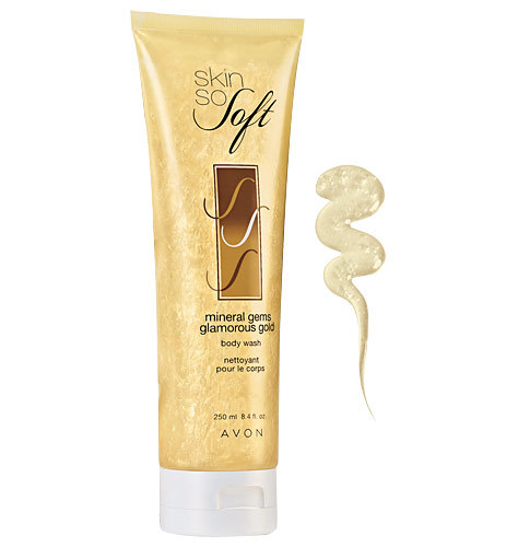 Avon SKIN SO SOFT Mineral Gems Glamorous Gold Body Wash | Bath & Body ...