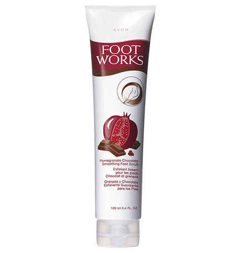Avon Foot Works Pomegranate & Chocolate Smoothing Foot Scrub | Bath ...