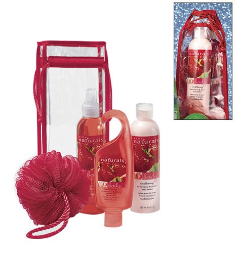 Avon NATURALS Strawberry & Guava Gift Set | Bath & Body | BeautyAlmanac