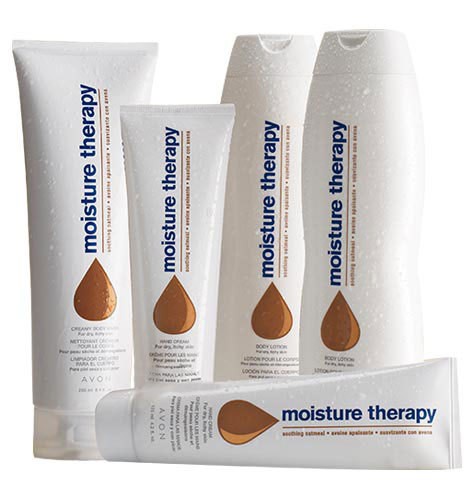 Avon MOISTURE THERAPY Soothing Oatmeal 5-Piece Bath & Body Collection ...